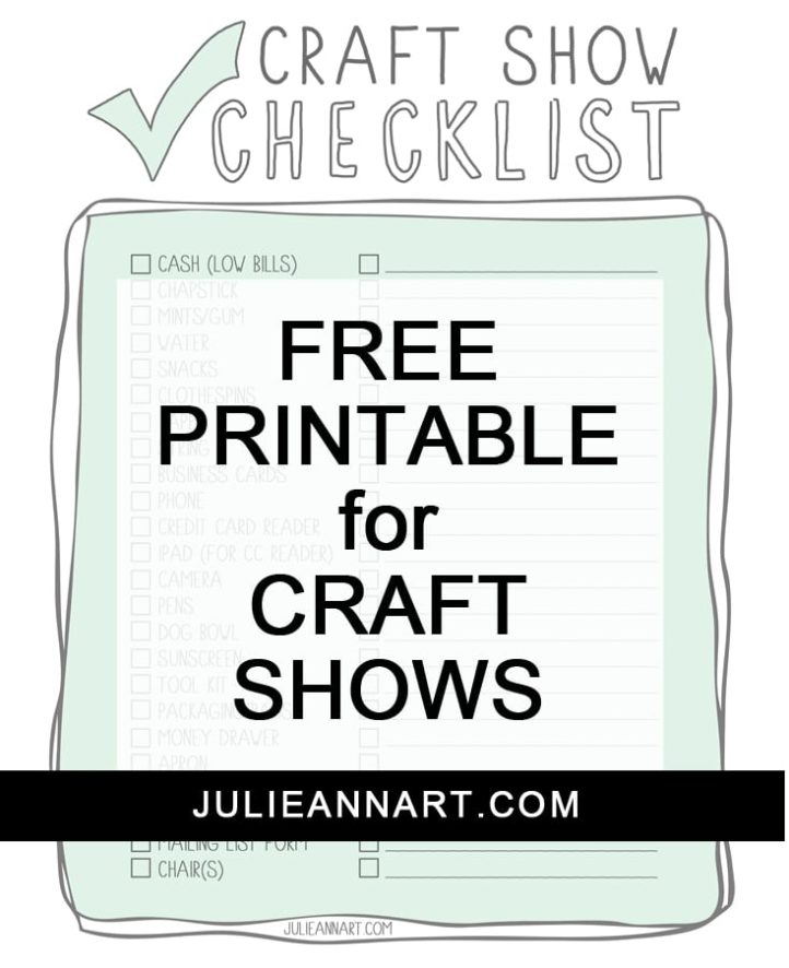 Printable Craft Show Checklist - Unblushing Printable Craft Show Checklist - Unblushing